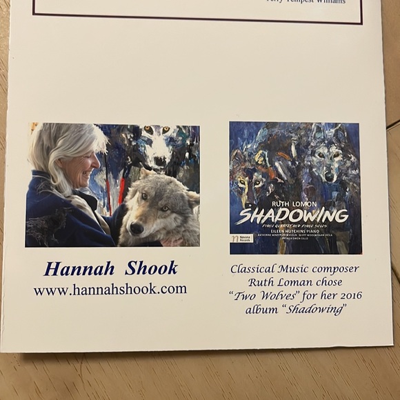 Wall Decor | Artist Print 2 Wolves Oil Painting Card By Artist Hannah ...